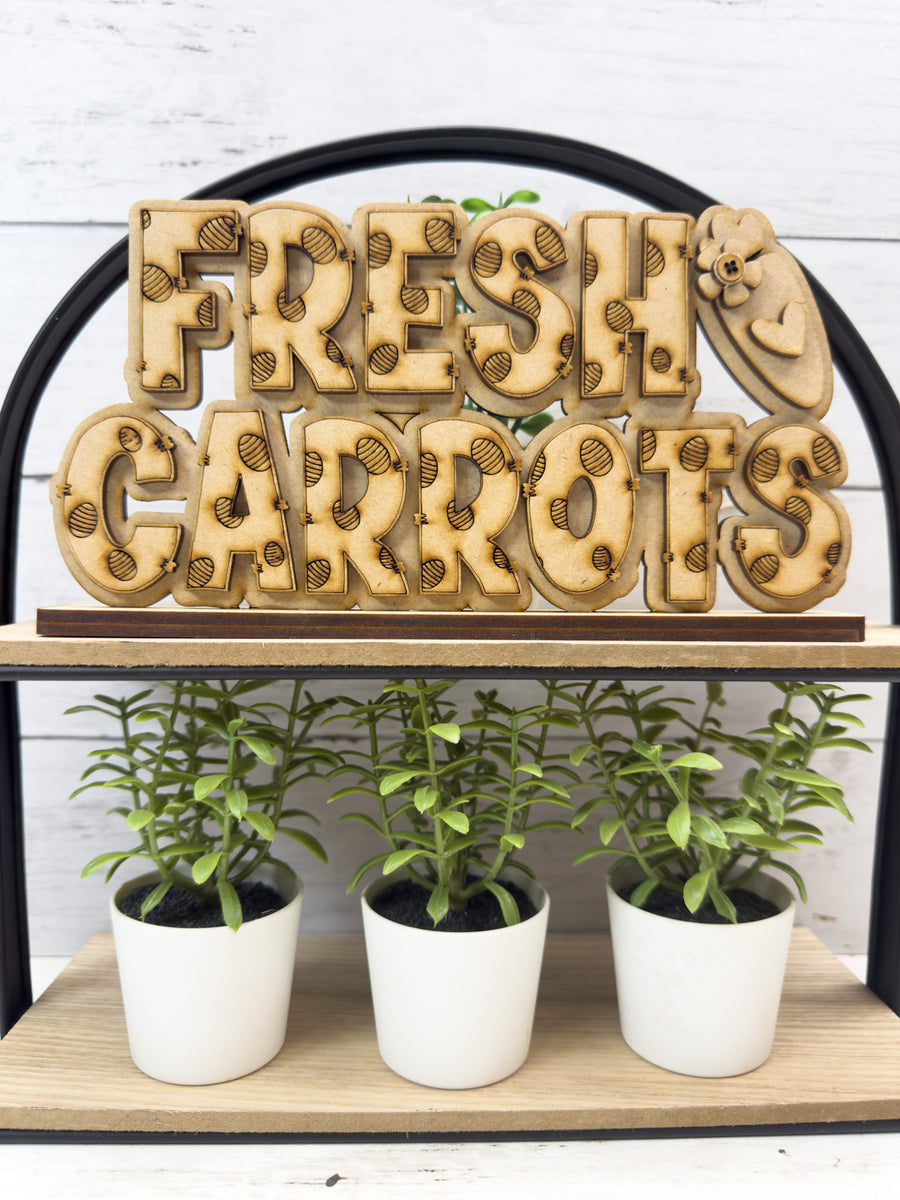 Fresh Carrots Sign DIY Kit – The Makers Map - DIY with Amber