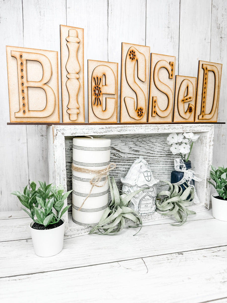 Wide Blessed Block Sign DIY Kit – The Makers Map - DIY with Amber