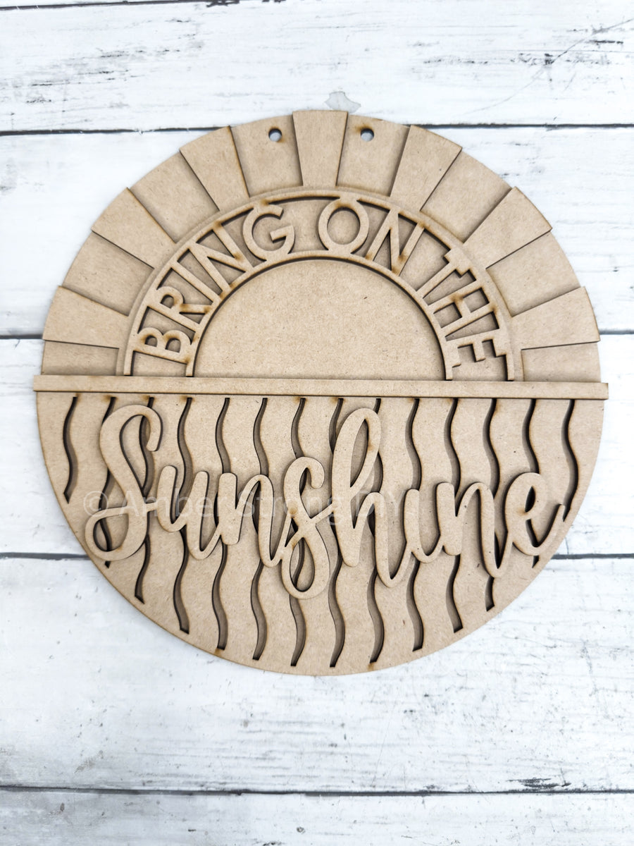 9 in round Sunshine Sign DIY Kit – The Makers Map - DIY with Amber