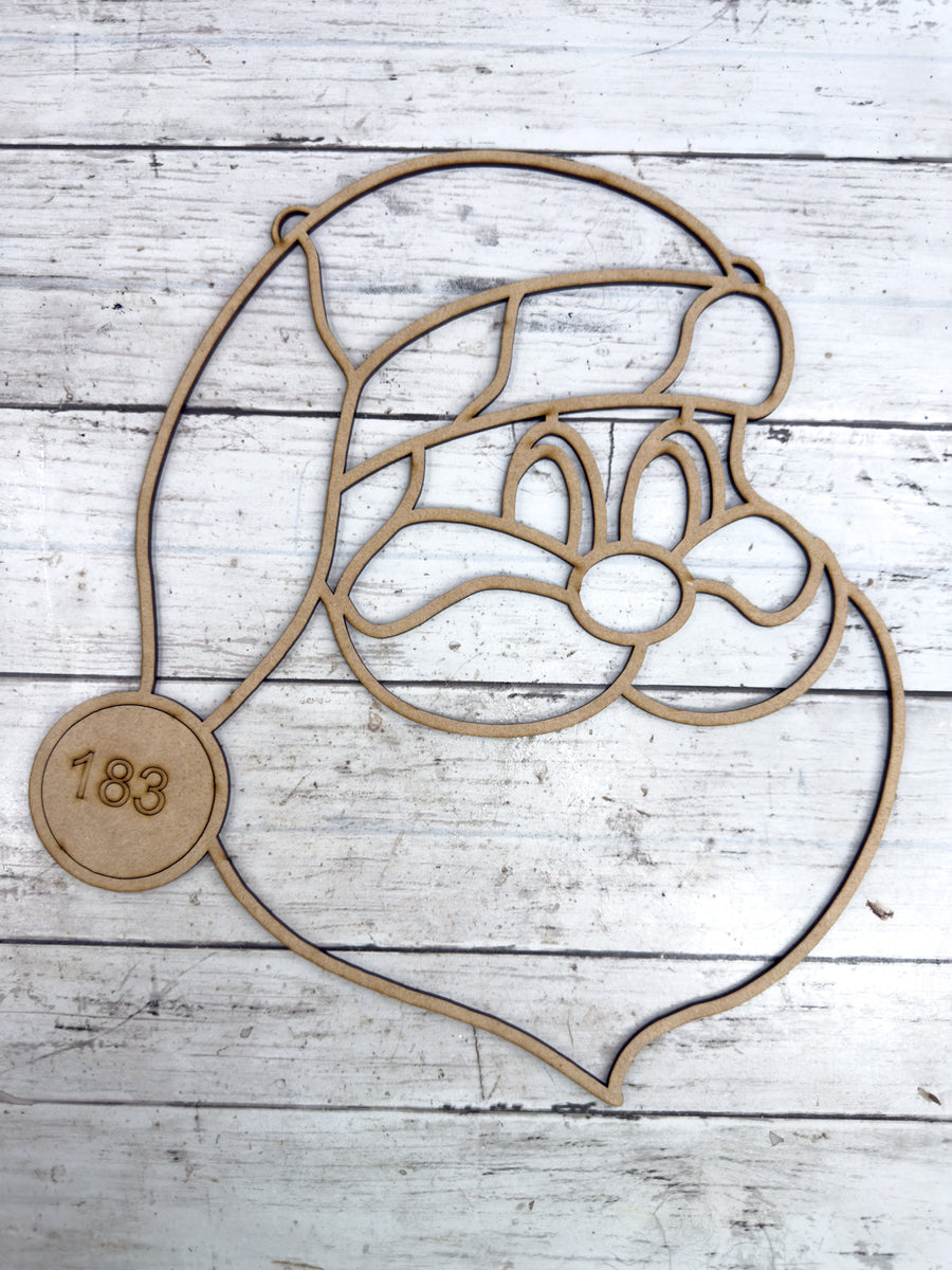 BULK Style 183 Chunky Santa Laser Cut Outline Frame Blank – The Makers ...