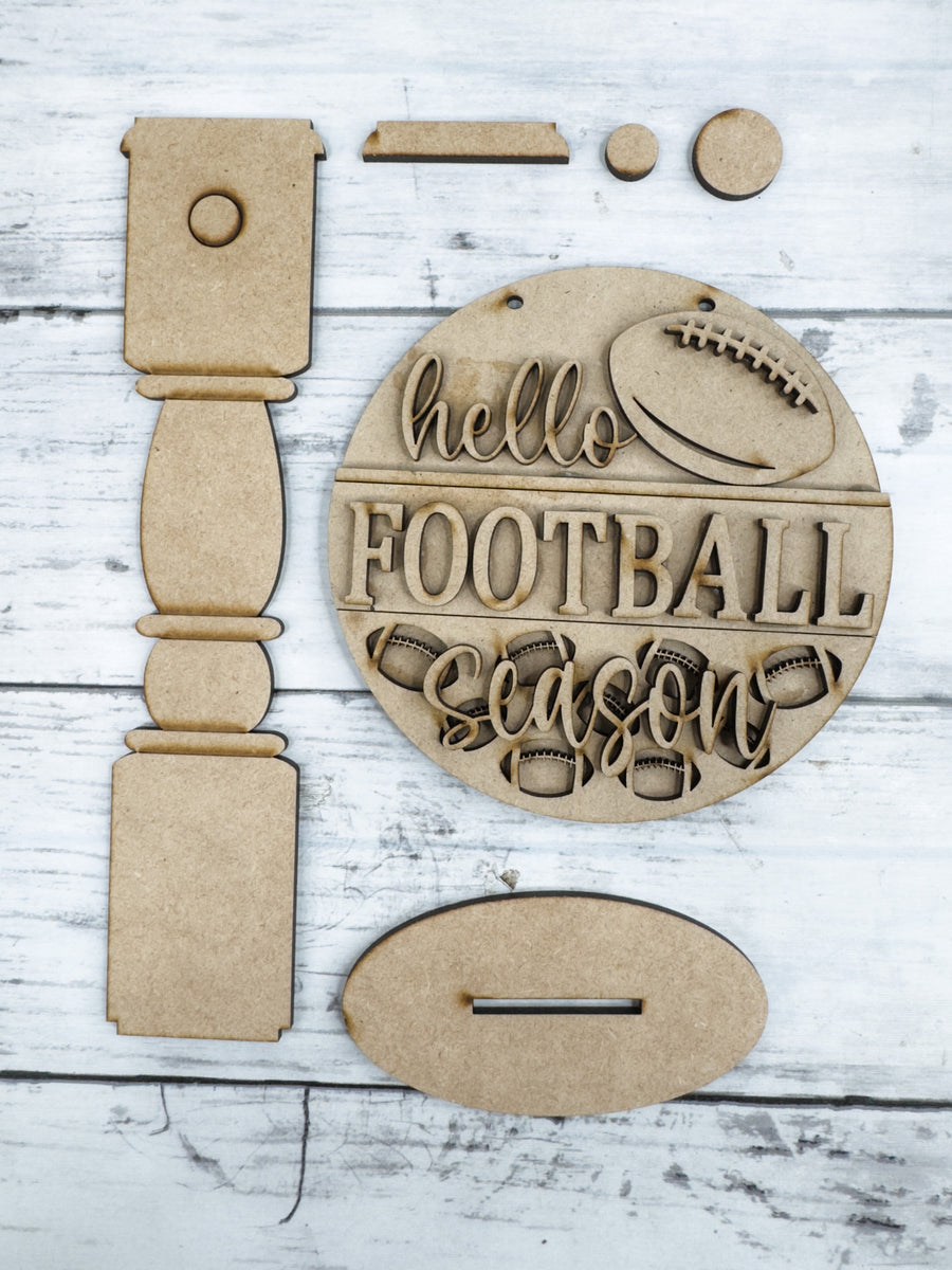 5 in Hello Football Sign with Stand DIY Kit – The Makers Map - DIY with ...