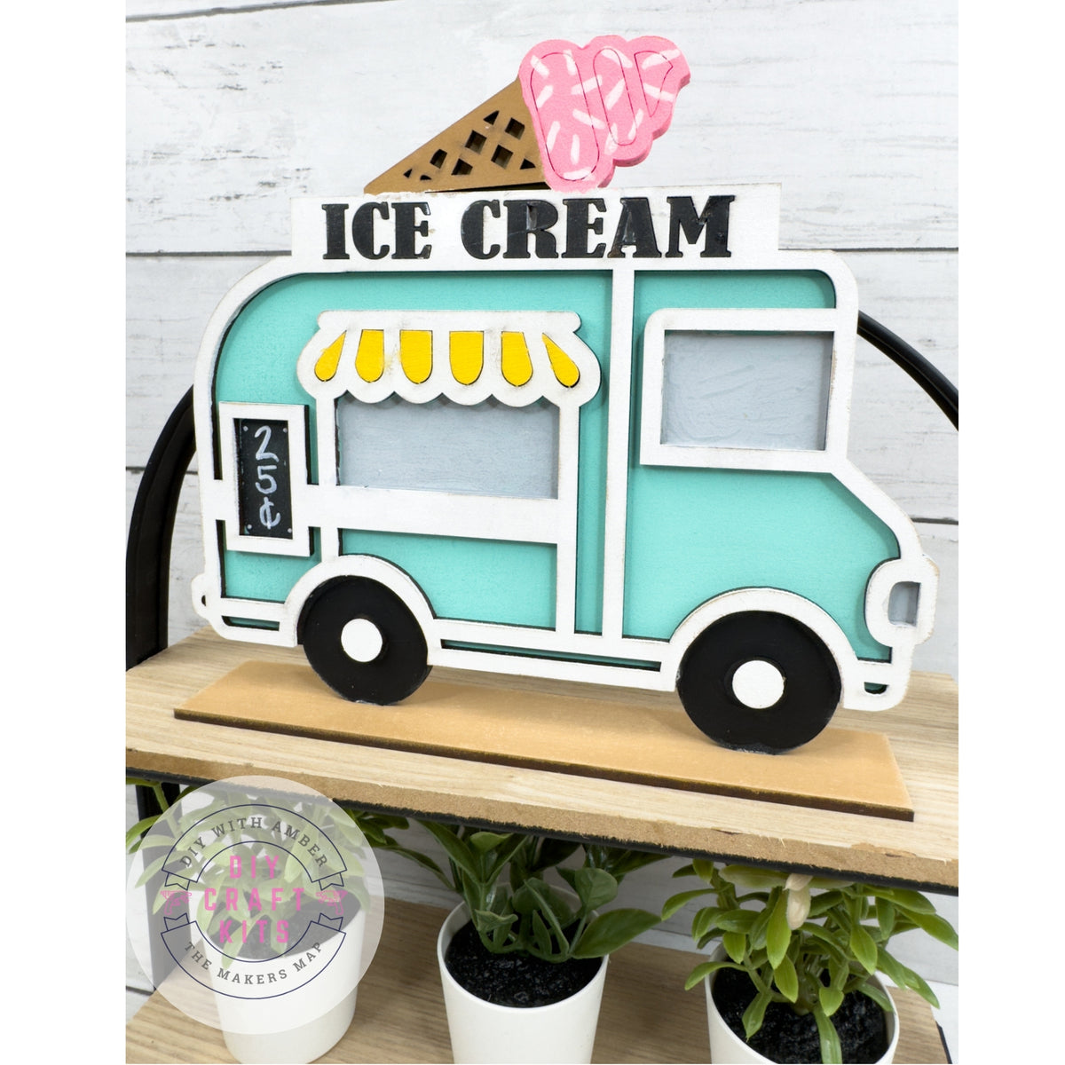 Little Ice Cream Truck Shelf Sitter DIY Kit – The Makers Map - DIY with ...
