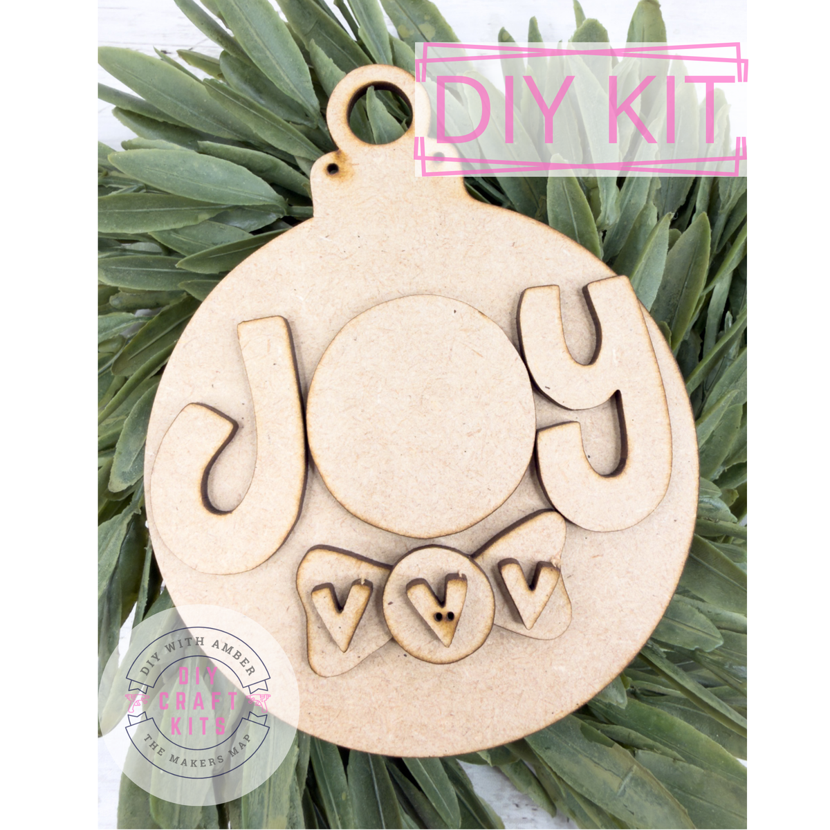 Joy Heart Bow Ornament DIY Kit – The Makers Map - DIY with Amber