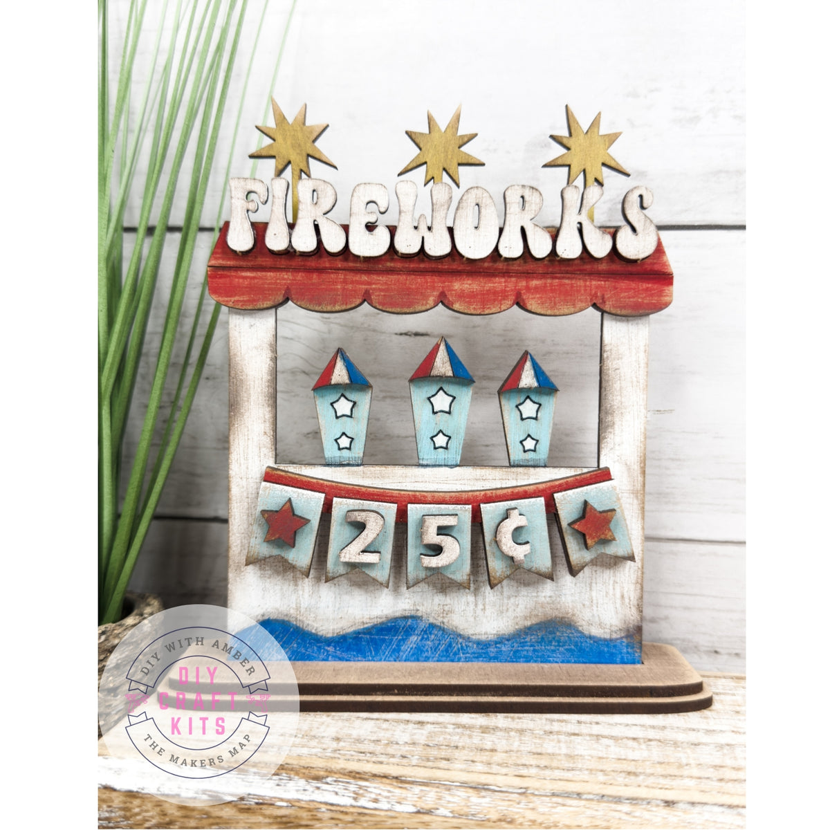 Little Fireworks Stand Wood DIY Kit – The Makers Map - DIY with Amber