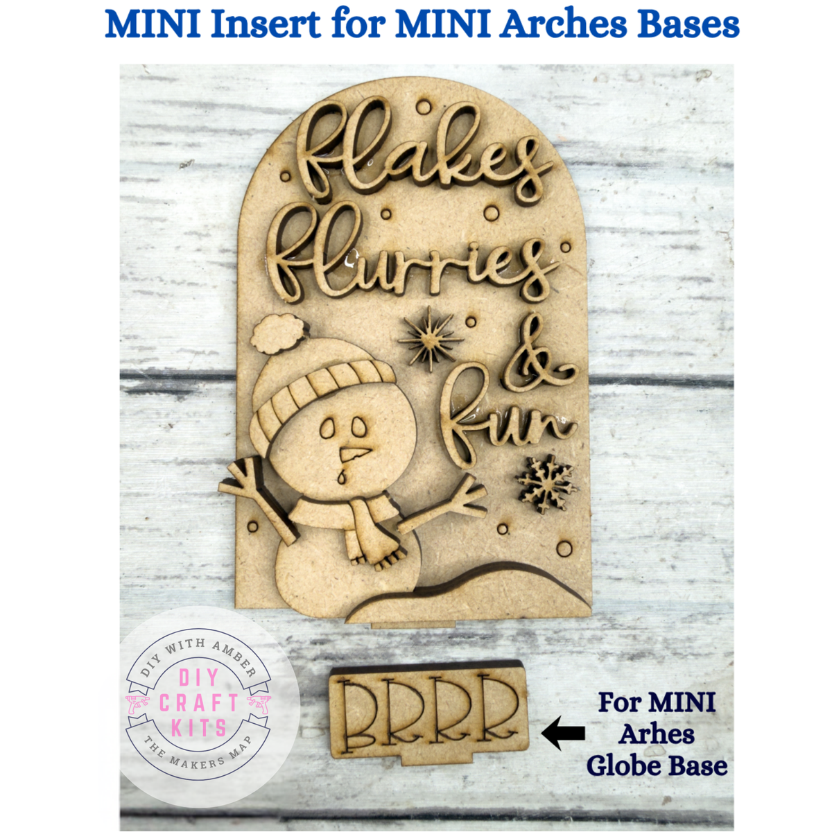 MINI Fun Snowman Arch Insert for Interchangeable MINI Arches Bases ...