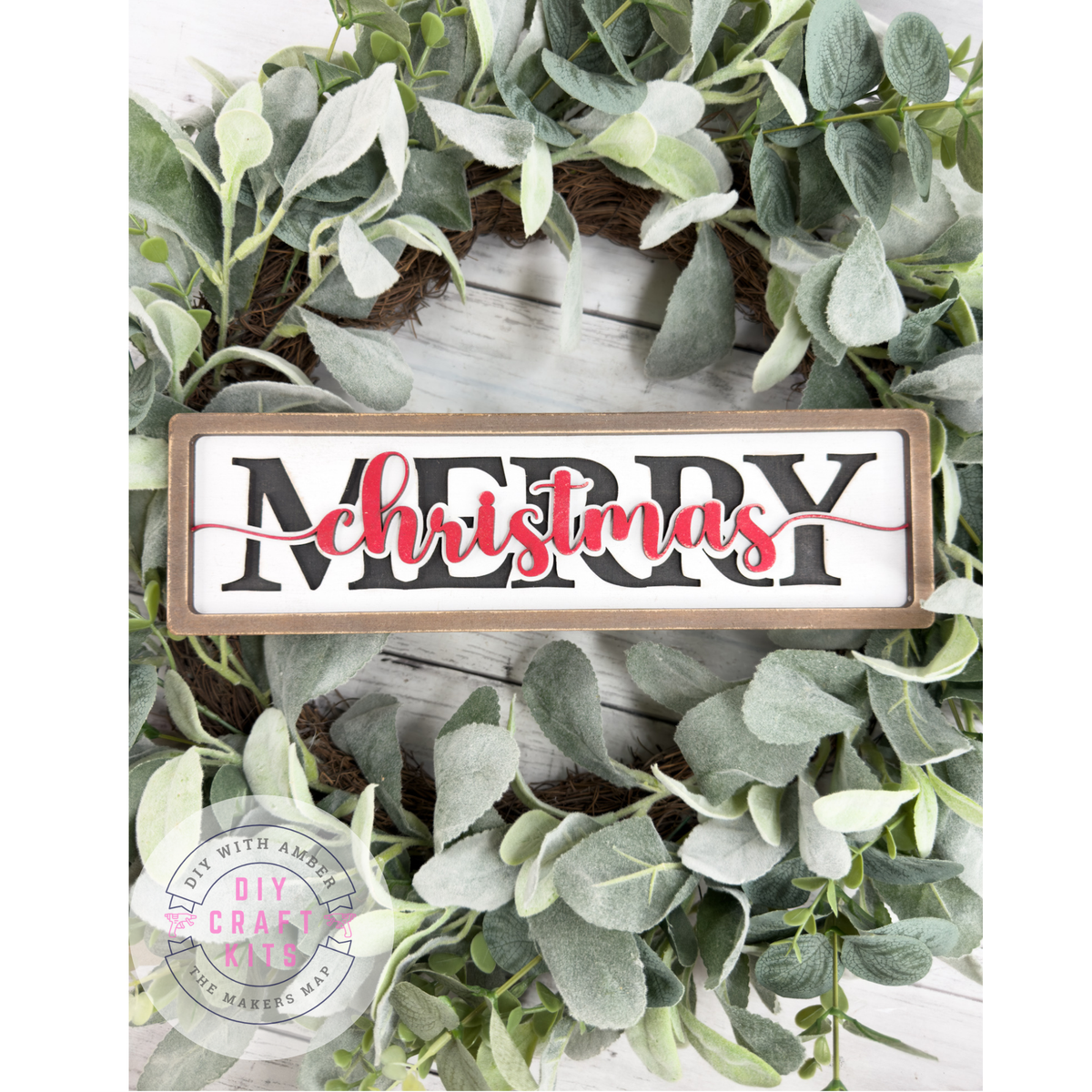 Merry Christmas Sign Box Sitter DIY Kit – The Makers Map - DIY with Amber