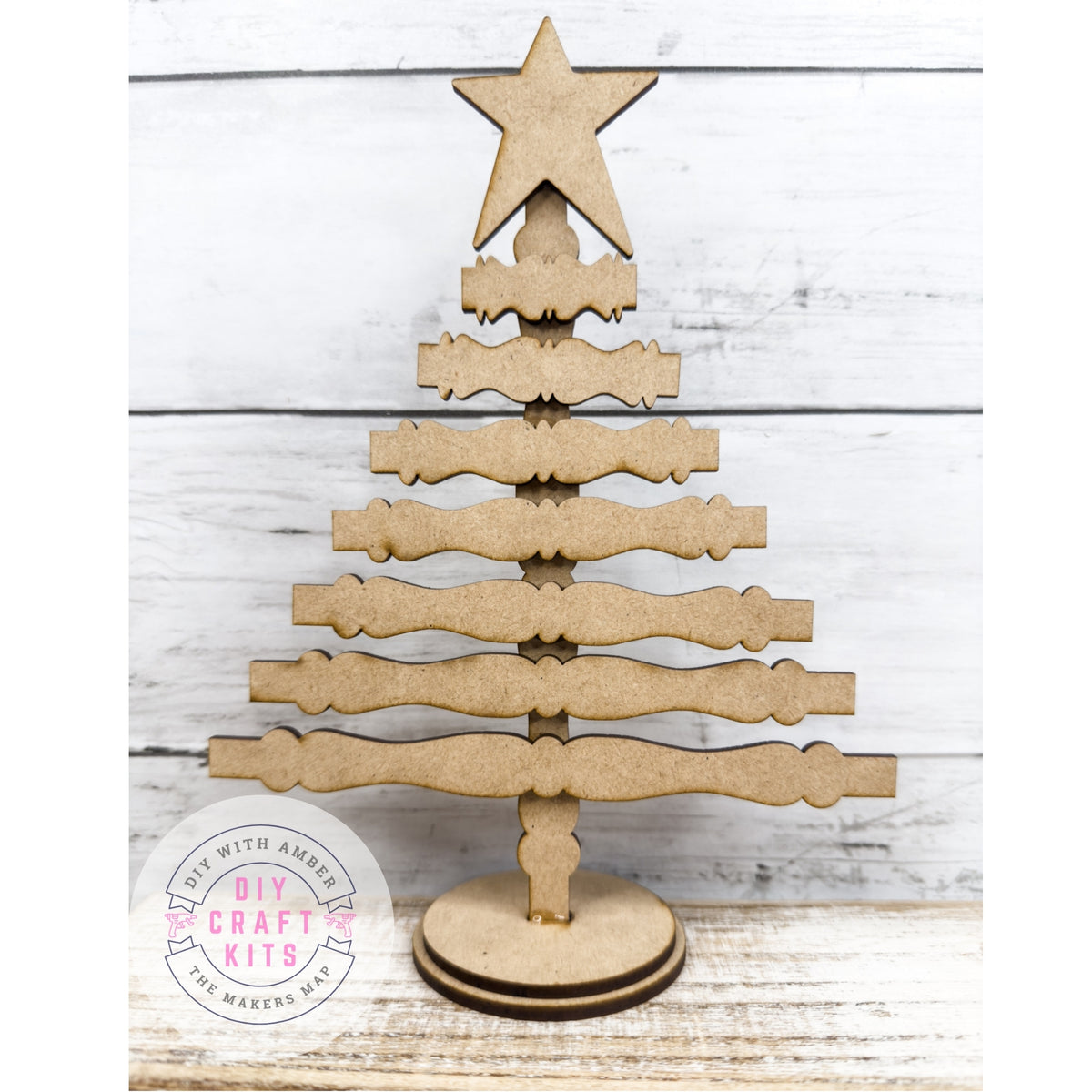 Mini PLANK Spindle OPEN Christmas Tree DIY Kit – The Makers Map - DIY ...