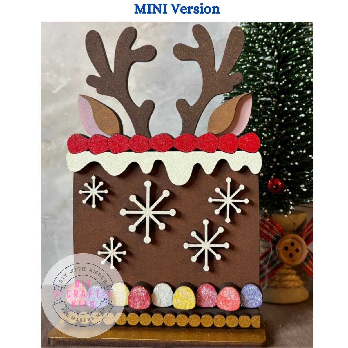 Mini Reindeer Cake insert for Interchangeable mini cake bases – The ...
