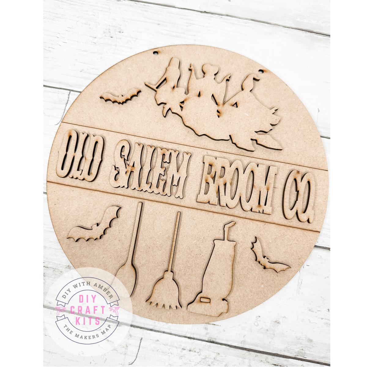 9 in round Old Salem Sign DIY Kit – The Makers Map - DIY with Amber