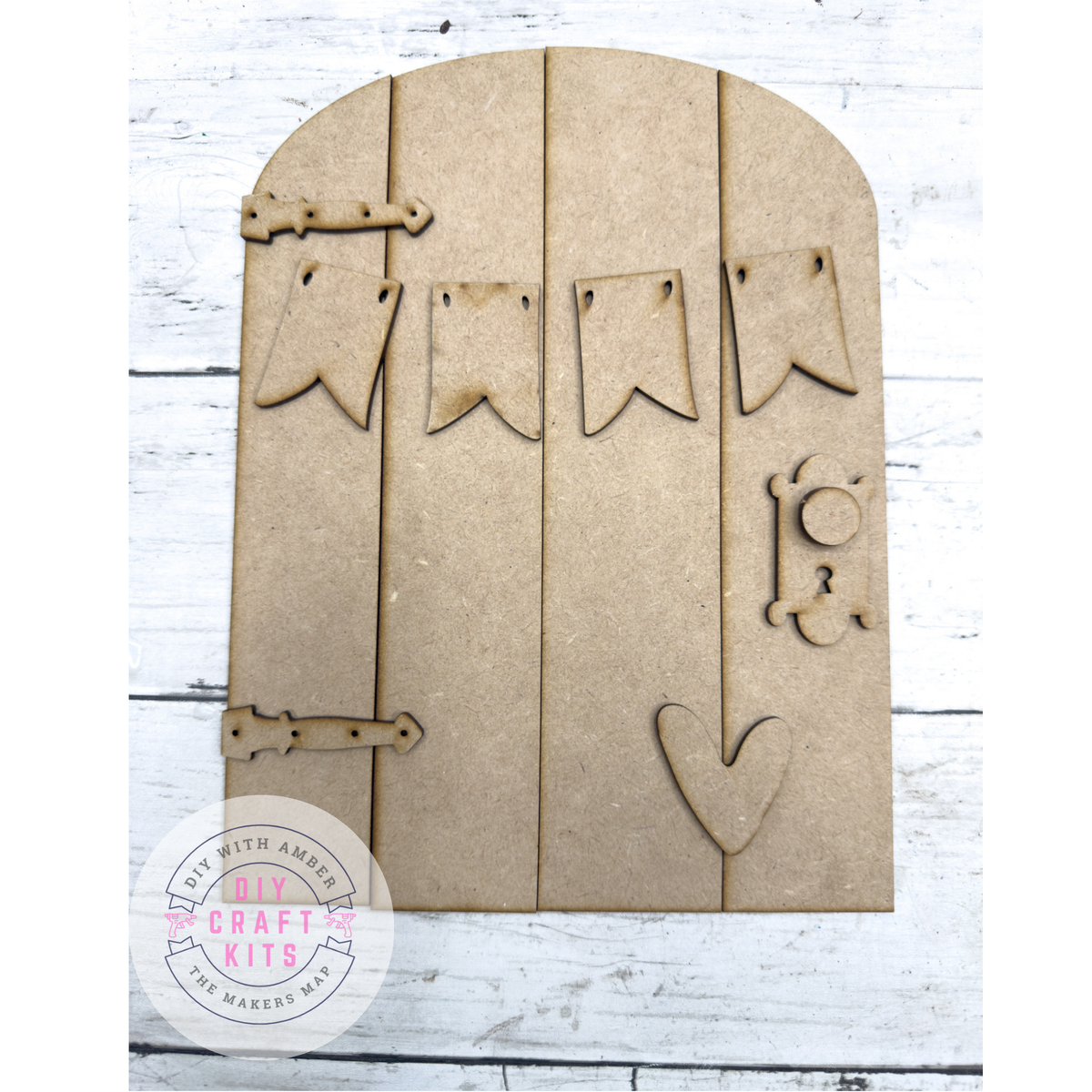 Plain Door Leaner with banner DIY Kit – The Makers Map - DIY with Amber