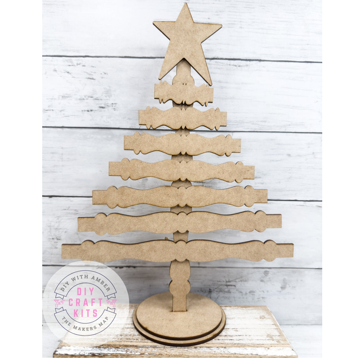 Regular PLANK Spindle OPEN Christmas Tree DIY Kit – The Makers Map ...