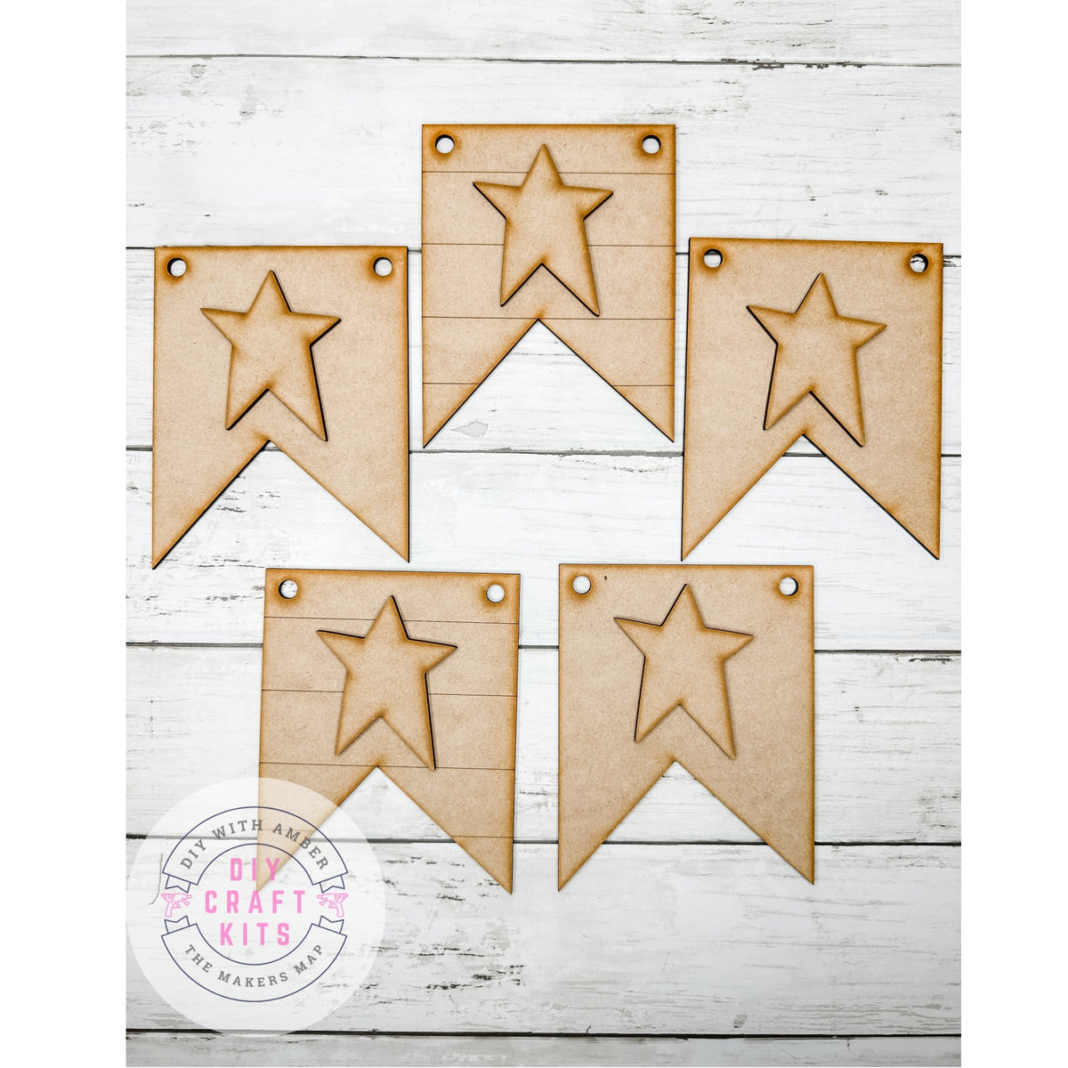 Patriotic Primitive Banner DIY Kit – The Makers Map - DIY with Amber