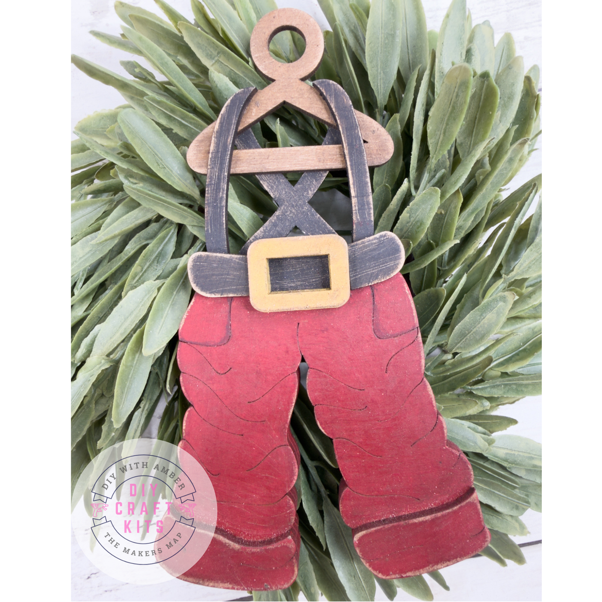 Santa's Overalls Ornament DIY Kit – The Makers Map - DIY with Amber