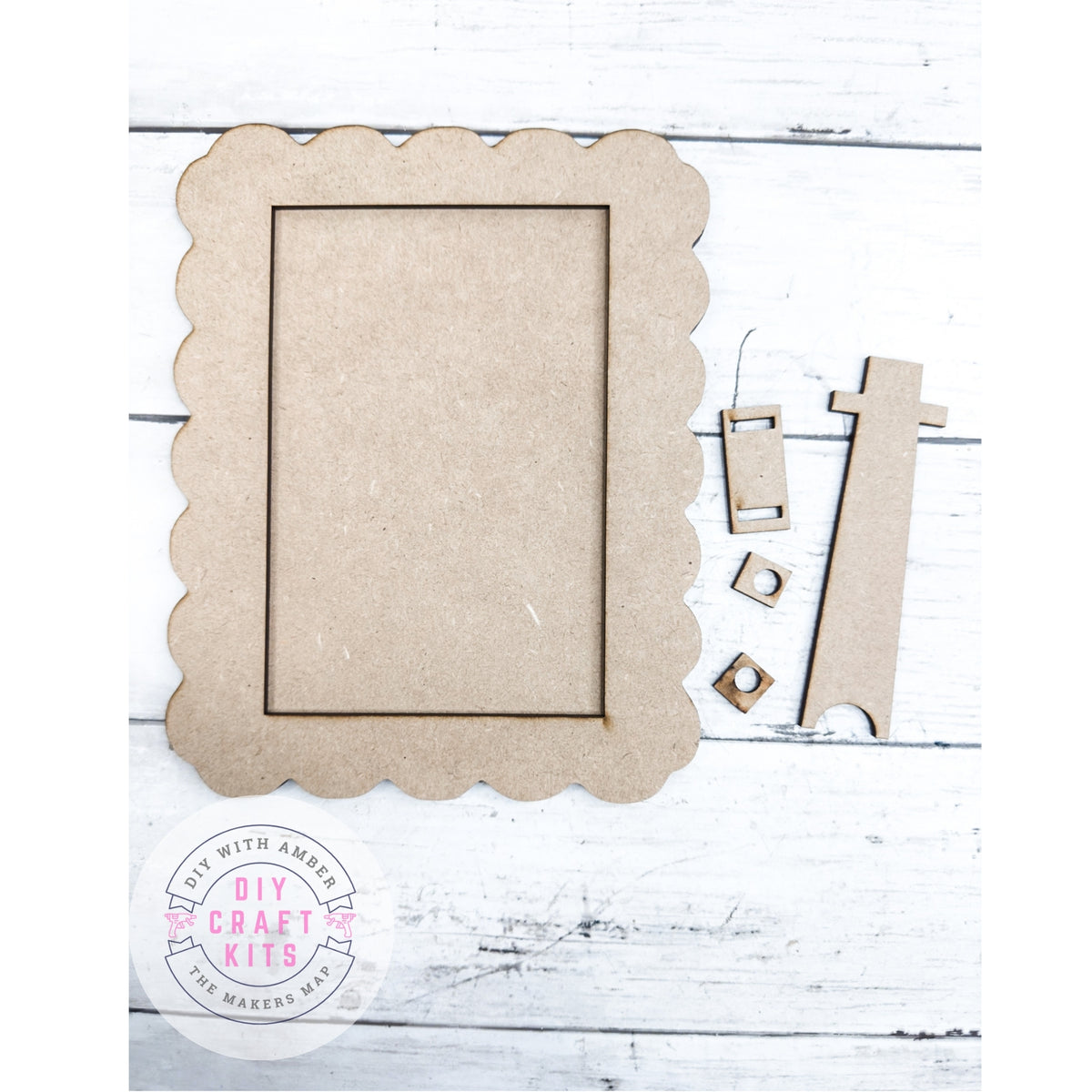 Scalloped Framed backer with easel Sign DIY Kit – The Makers Map - DIY ...