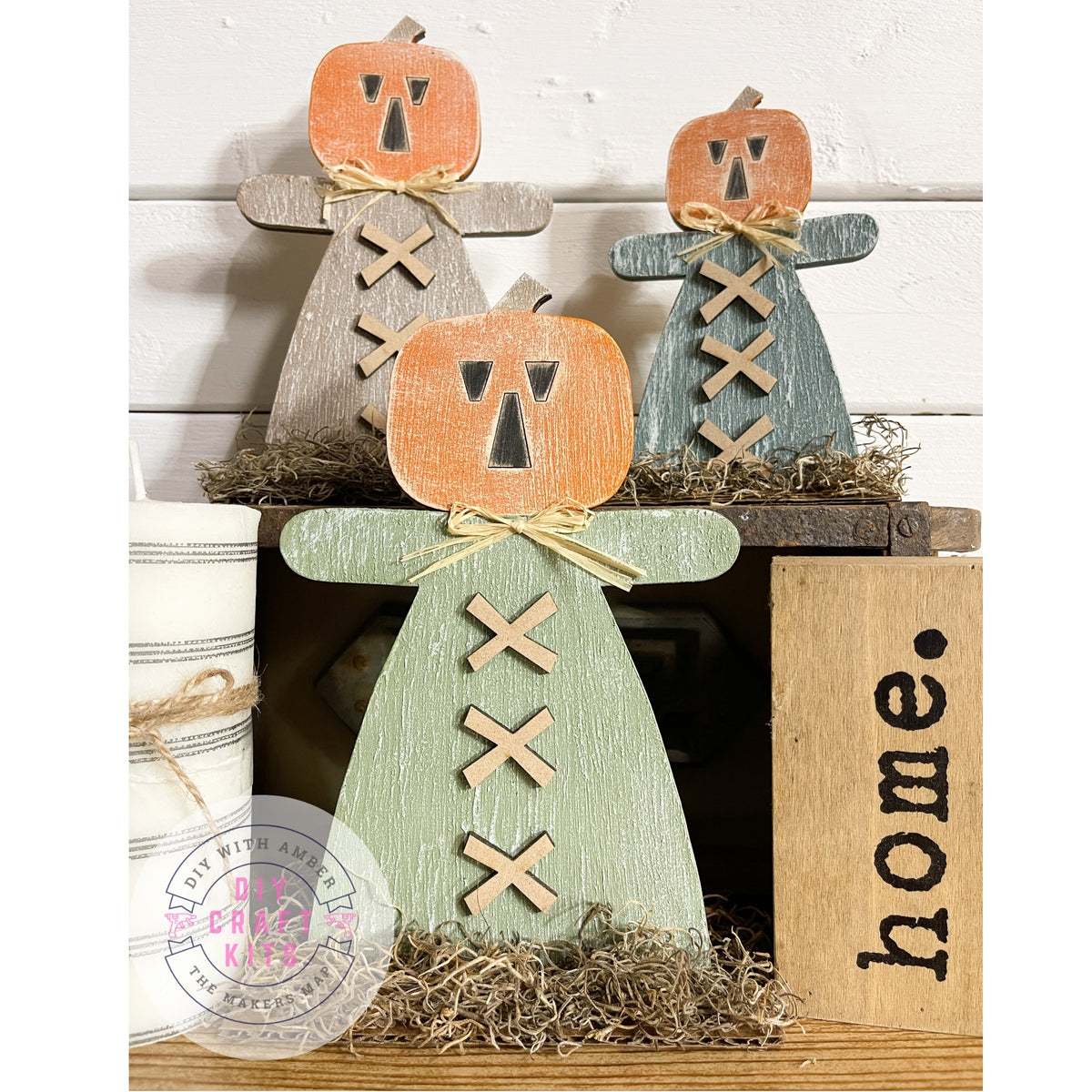 3 Pumpkin Scarecrows DIY Kit – The Makers Map - DIY with Amber