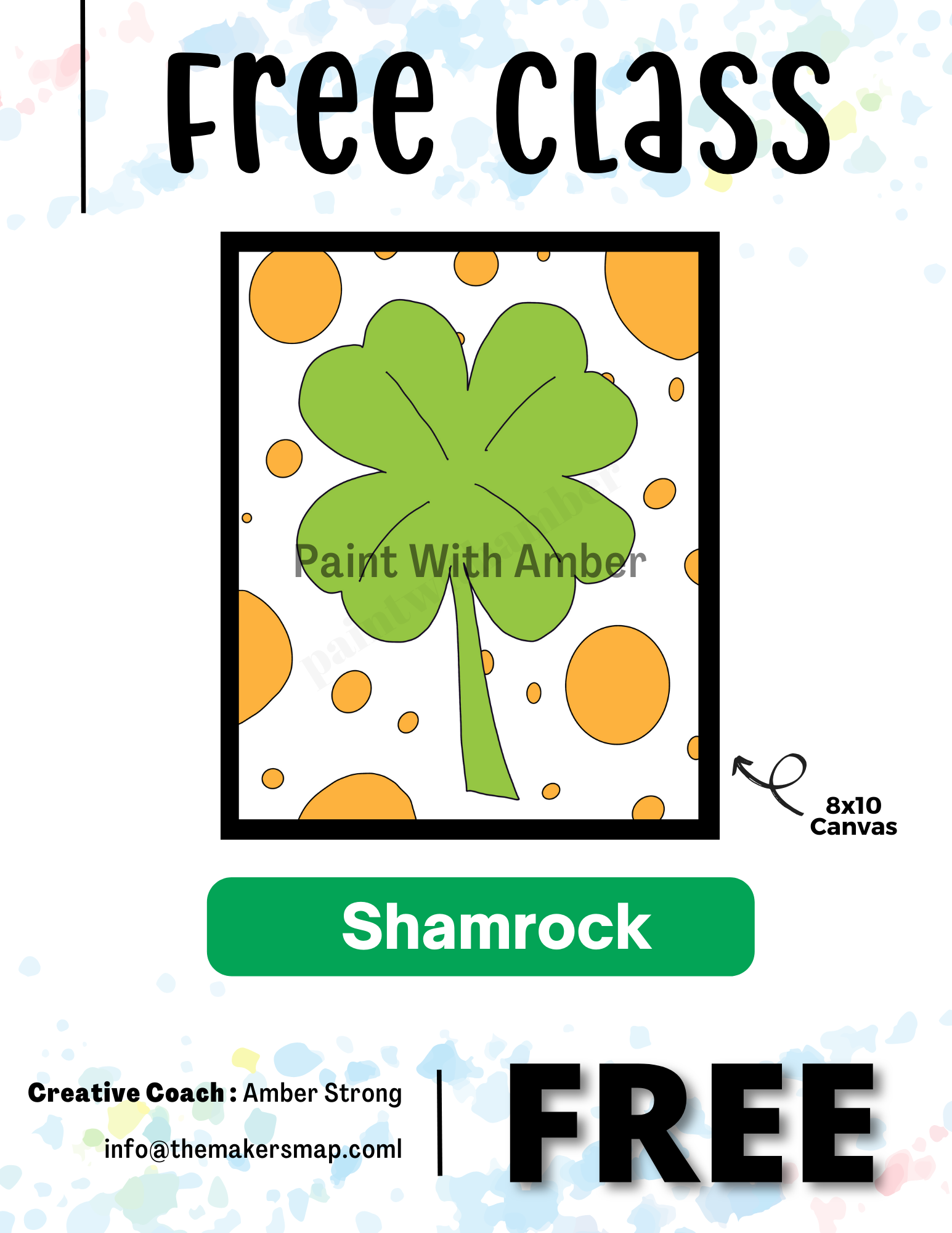 Free Shamrock Paint Class Workshop – DIY with Amber