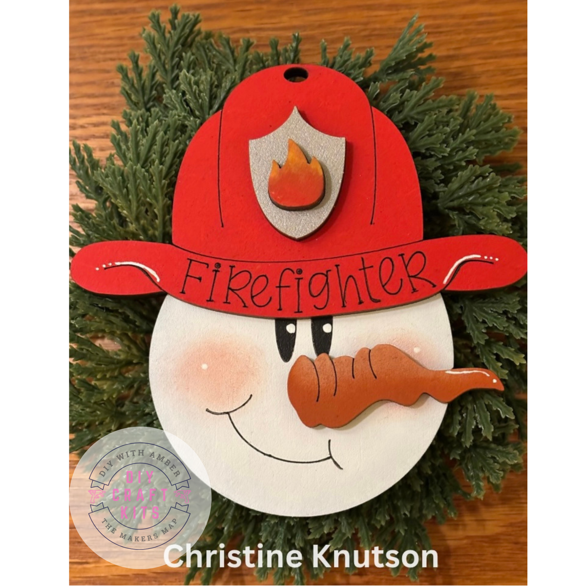 Firefighter Snowman Ornament DIY Kit – The Makers Map - DIY with Amber