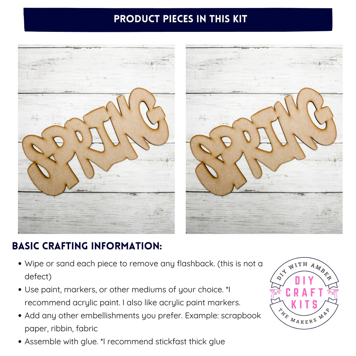 Spring Word Cut Outs DIY Kit – DIY with Amber