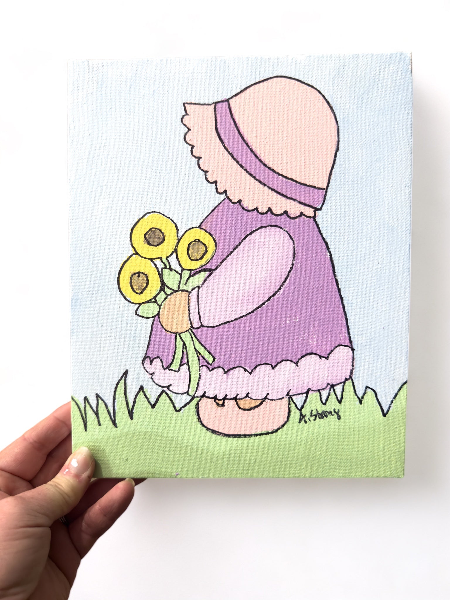 Spring Flower Girl Tracer Paint Class Workshop – DIY with Amber