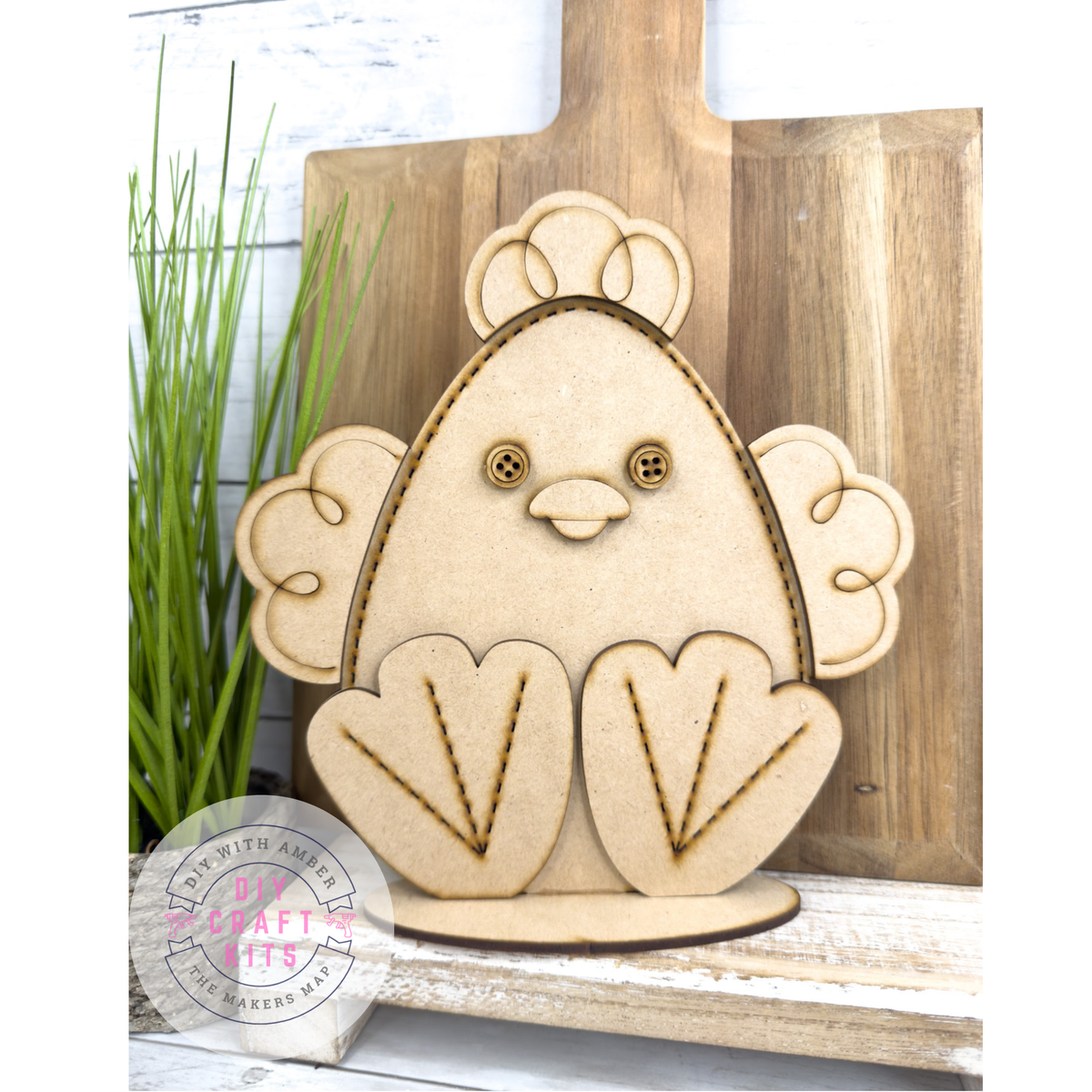Stitched Sitting Chick DIY Kit – The Makers Map - DIY with Amber