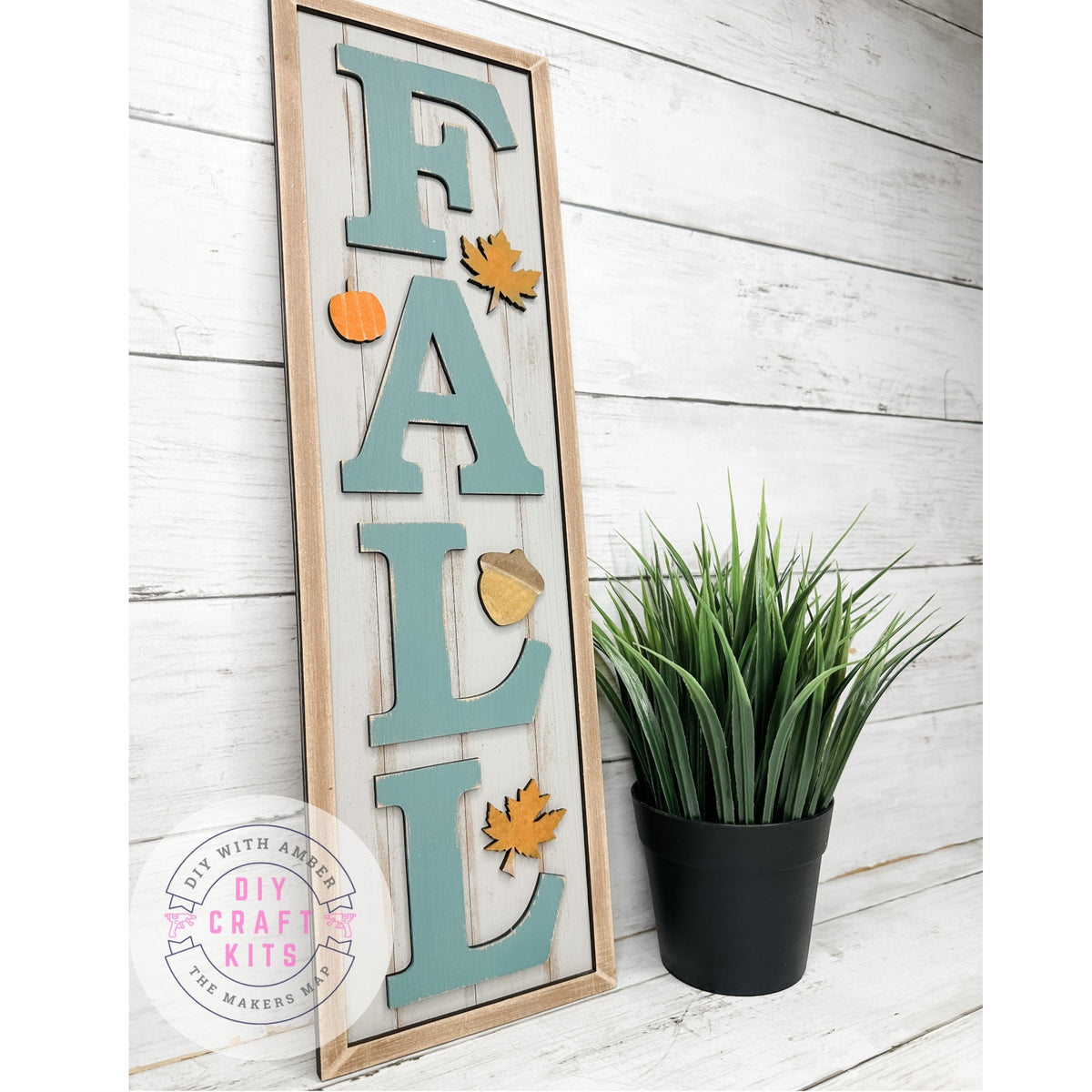 Tall Fall Table top Leaner DIY Kit – The Makers Map - DIY with Amber