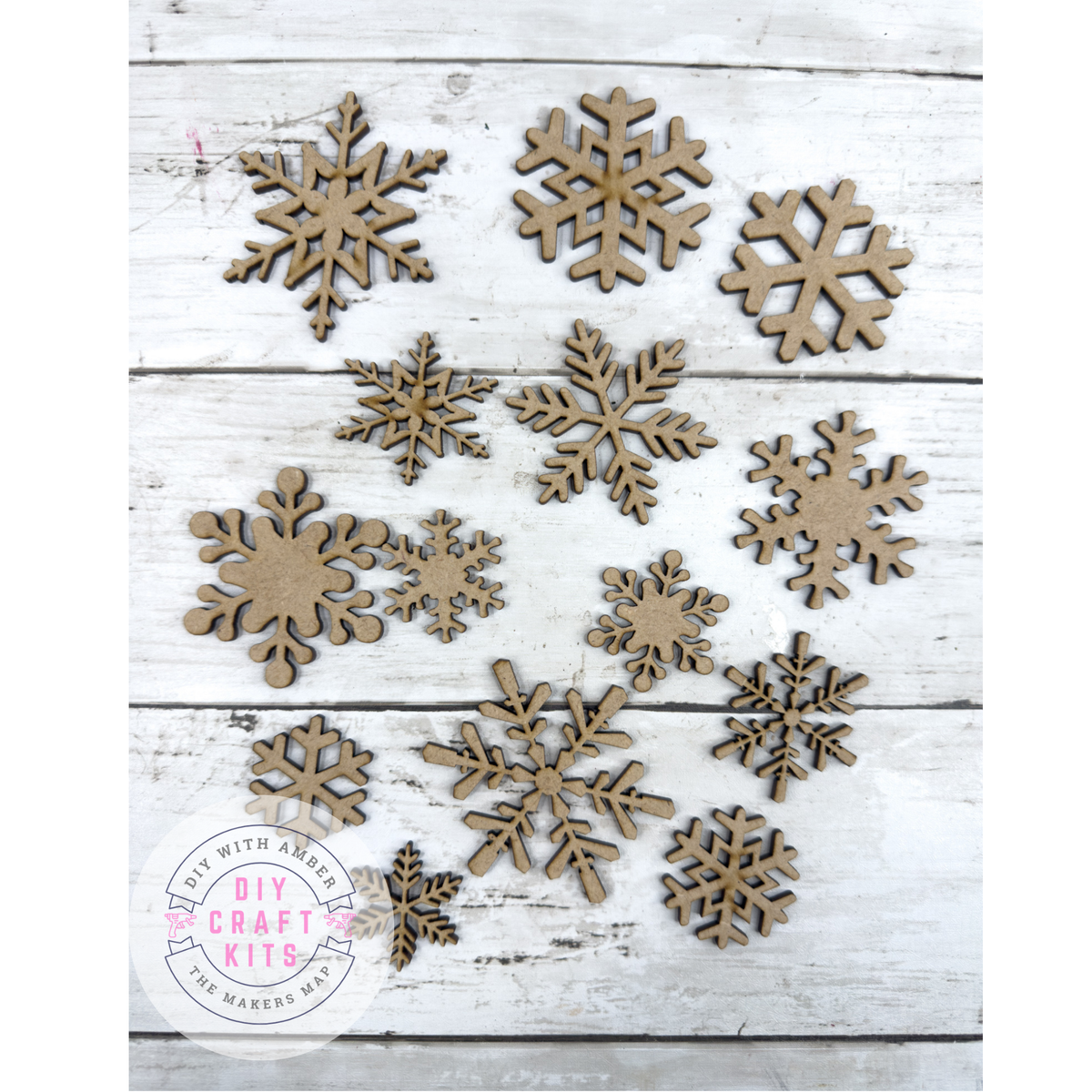 Variety of Snowflakes Cutouts DIY Kit – The Makers Map - DIY with Amber