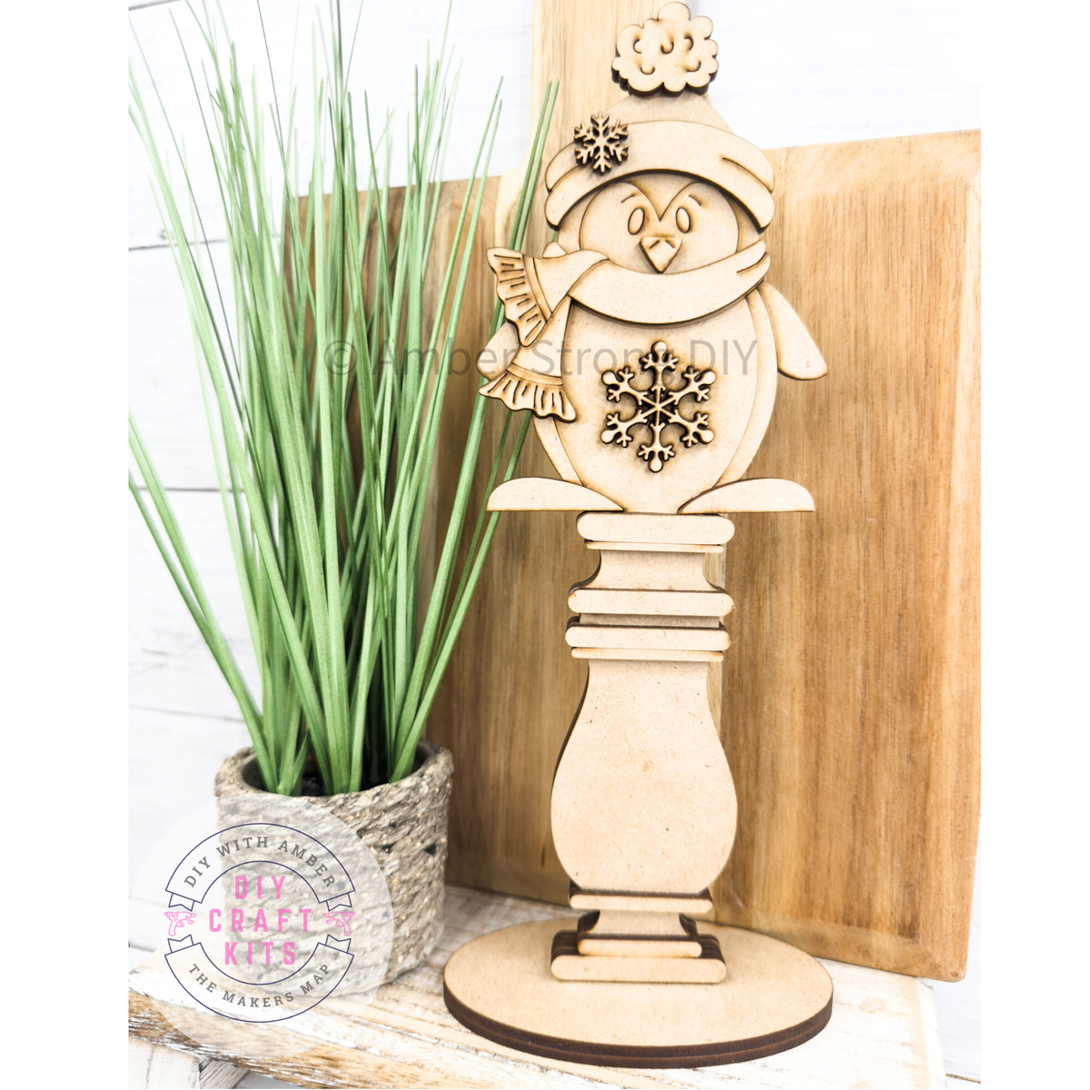 Winter Penguin Insert for Spindle Base – The Makers Map - DIY with Amber