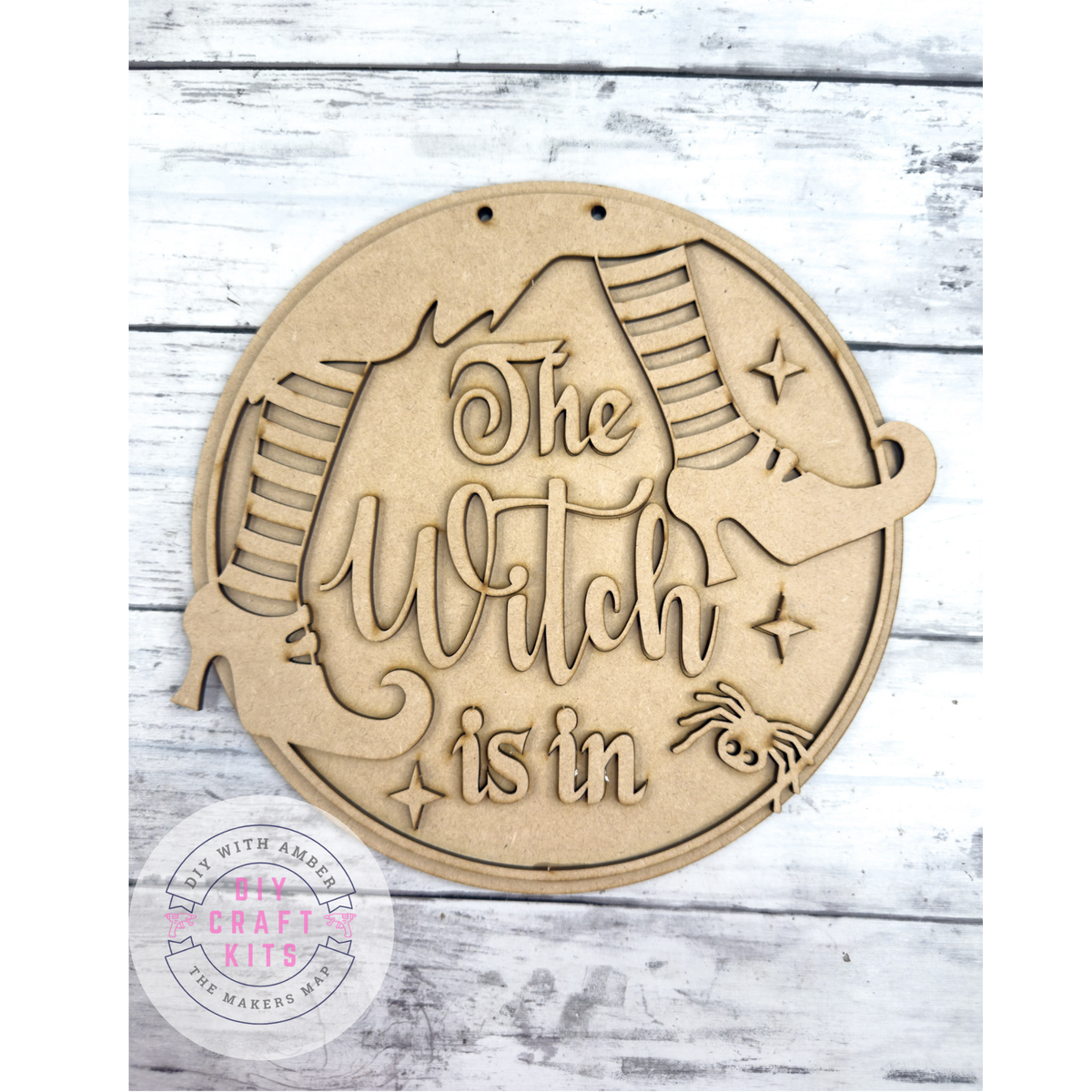 9 in round Witch is In Sign DIY Kit – The Makers Map - DIY with Amber