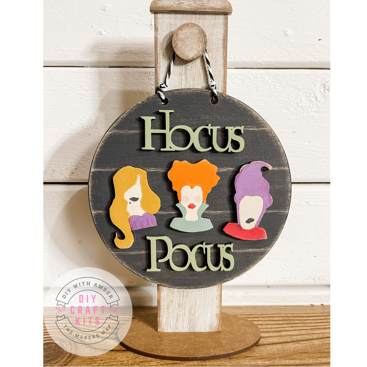 Hocus Pocus 5 in round Sign with Stand DIY Kit – The Makers Map - DIY ...