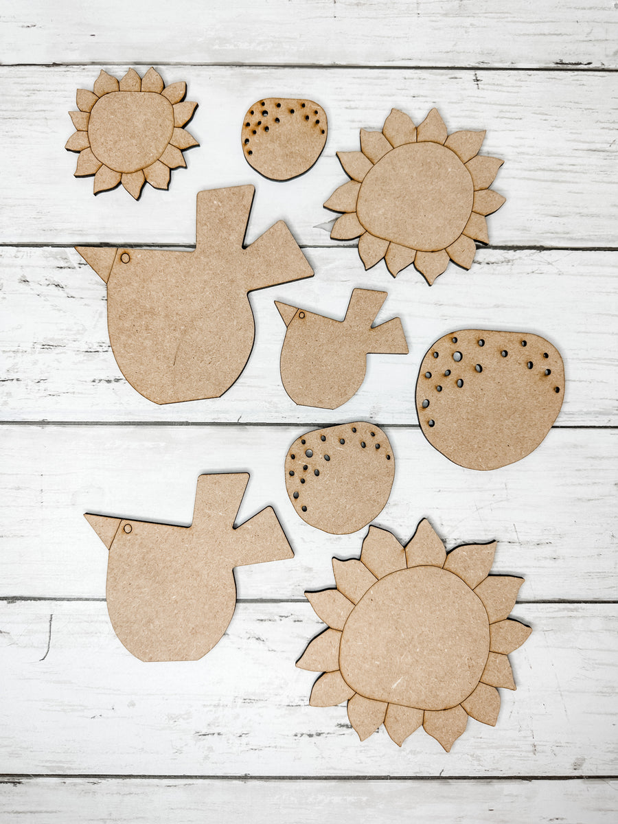 Birds and Sunflower Cut outs DIY Kit – The Makers Map - DIY with Amber