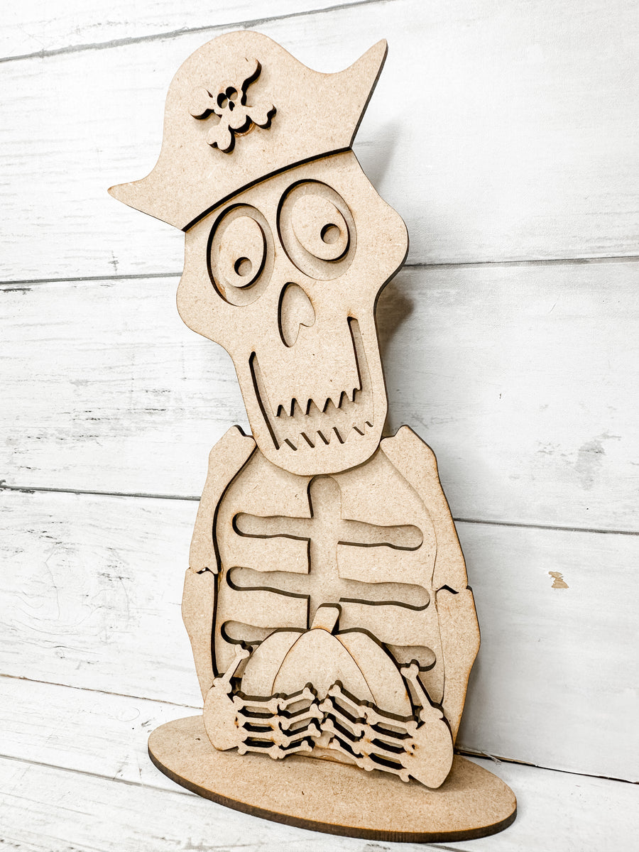 Sitting Skeleton Halloween DIY Kit – The Makers Map - DIY with Amber