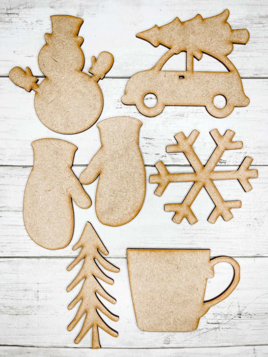 6 Christmas Shape Cut outs DIY Kit – The Makers Map - DIY with Amber