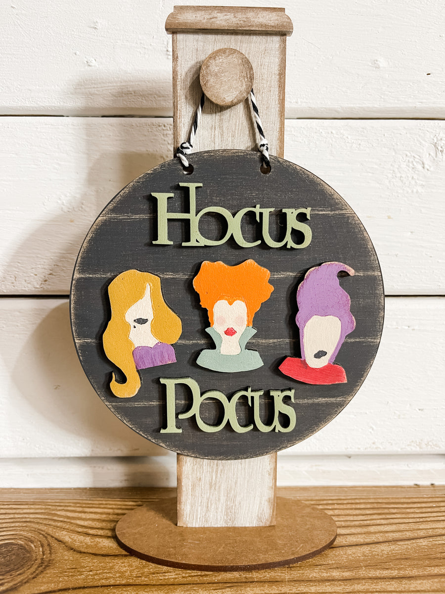 Hocus Pocus 5 in round Sign with Stand DIY Kit – The Makers Map - DIY ...