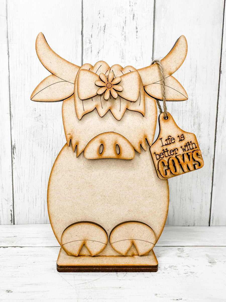 Single Standing Highland Cow DIY Kit – The Makers Map - DIY with Amber