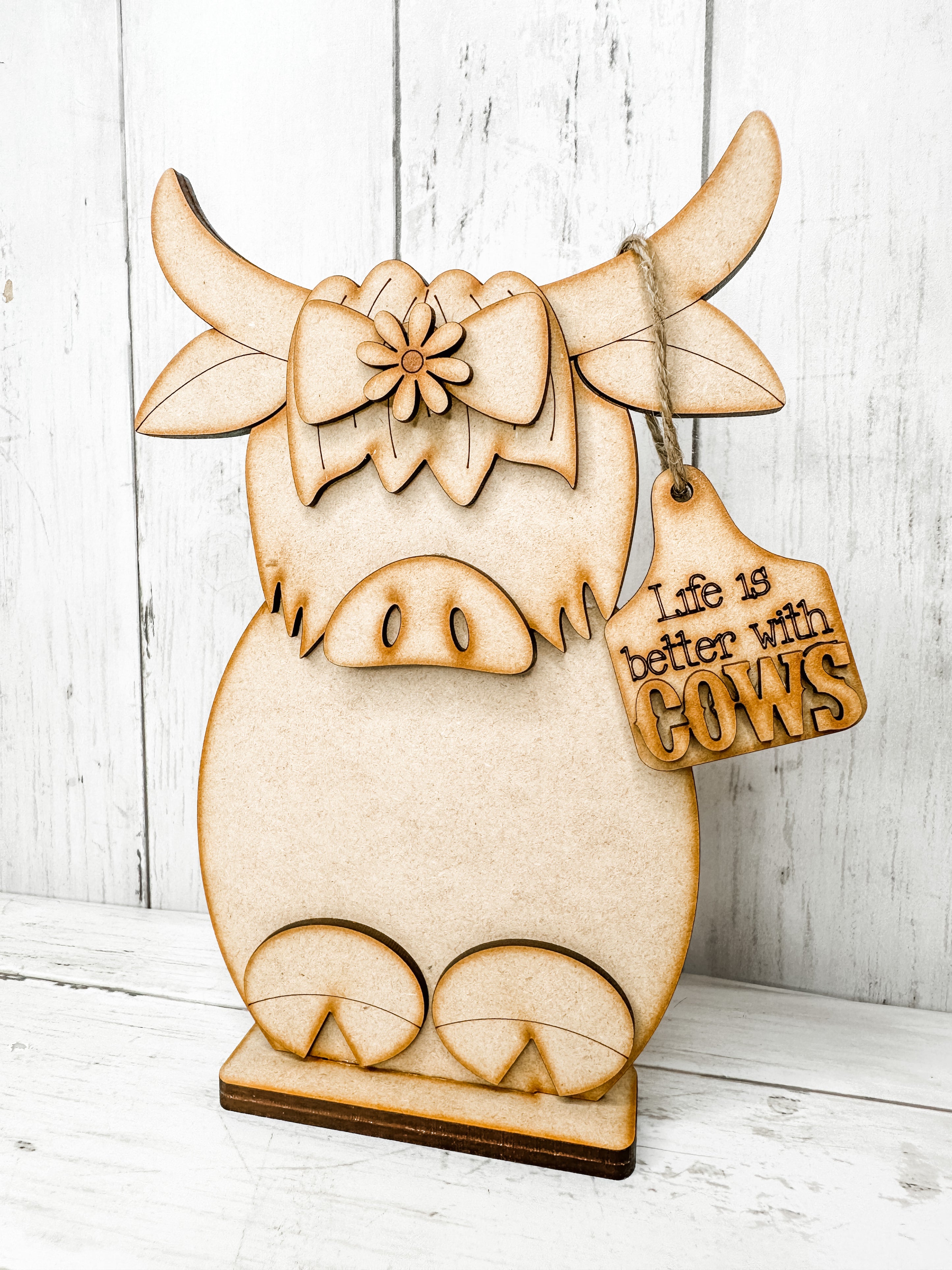 Single Standing Highland Cow DIY Kit – DIY with Amber