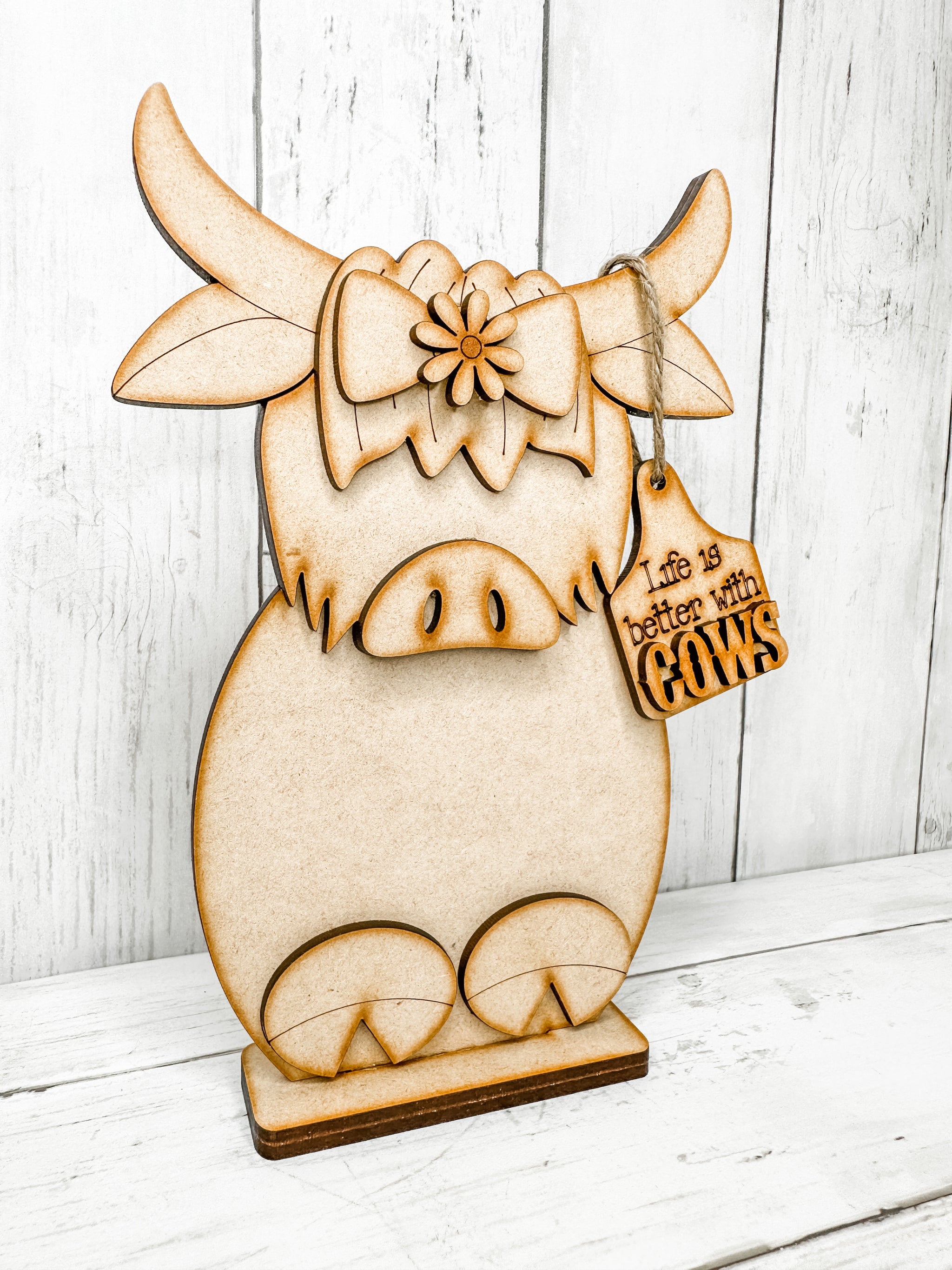 Single Standing Highland Cow DIY Kit – DIY with Amber