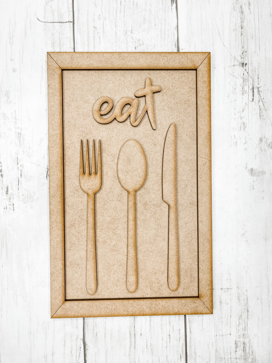 Eat with Utensils Sign DIY Kit – The Makers Map - DIY with Amber
